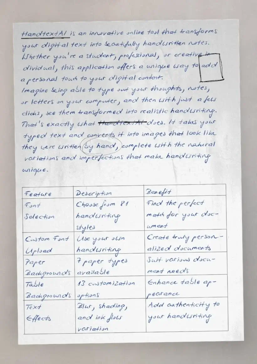 Text to Handwriting Converter - Create Realistic Handwritten Notes ...